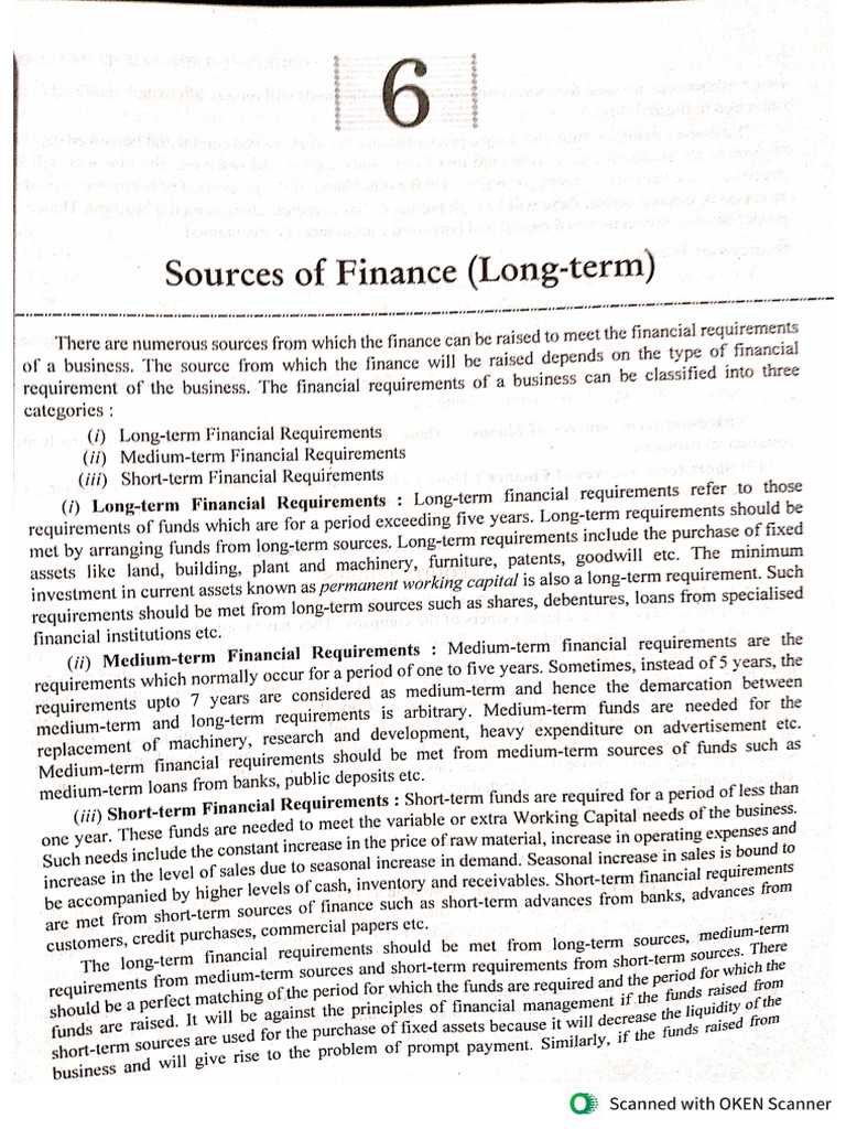 Source of Finance (FM Unit 1) | PDF
