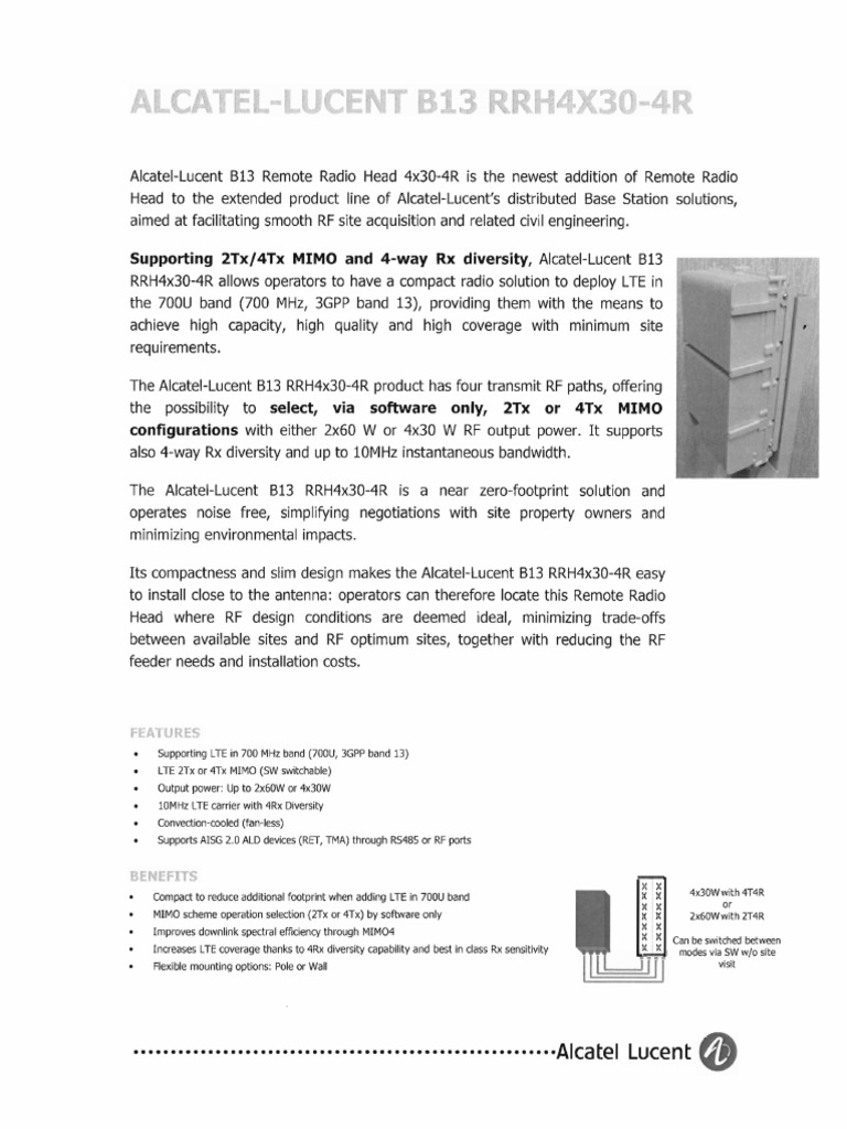 B13 RRH4X30-4R | PDF
