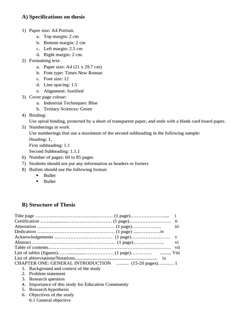 Thesis Formatting and Structure Guide | PDF | Statistics | Thesis