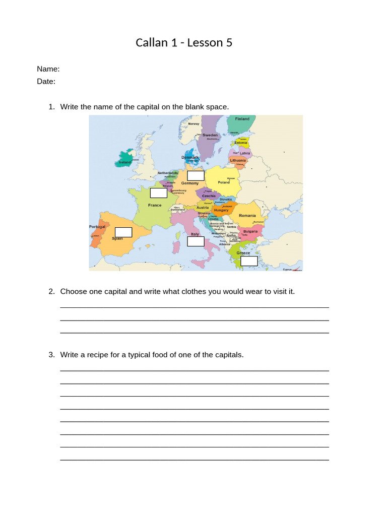 Callan 1 - Lesson 5. | PDF