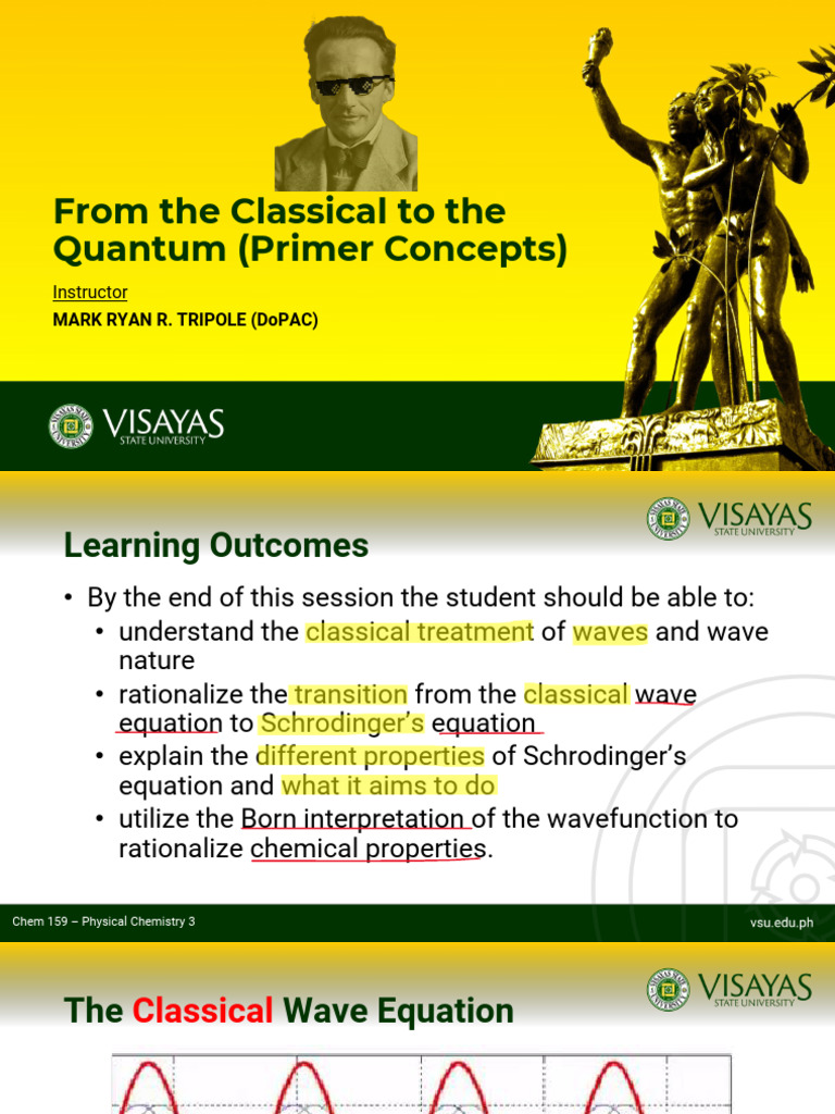 5. From Classical to Quantum (Primer Concepts) | PDF | Wave Function | Waves