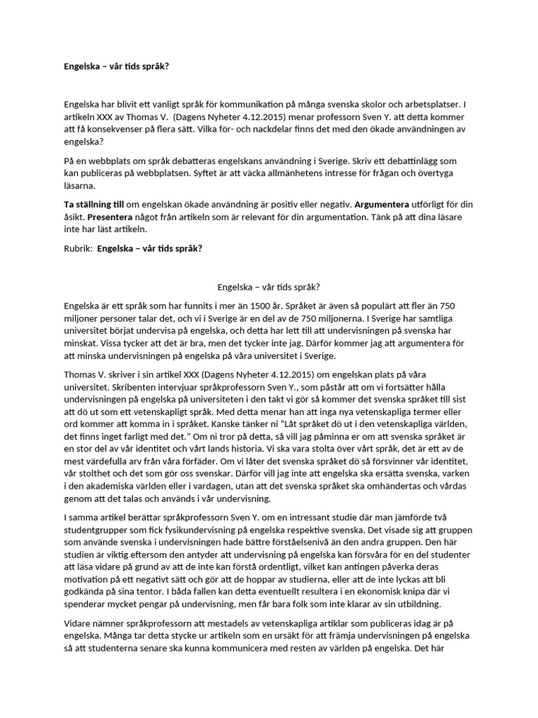 Argumenterande Text | PDF