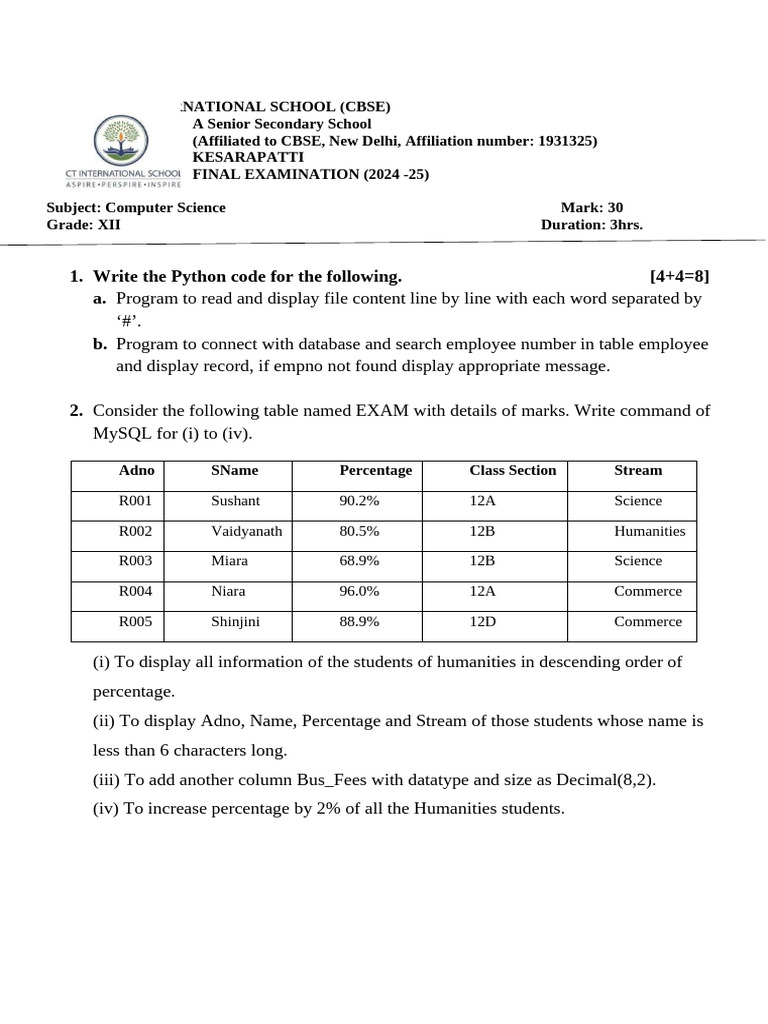 Grade 12 Practicals S | PDF