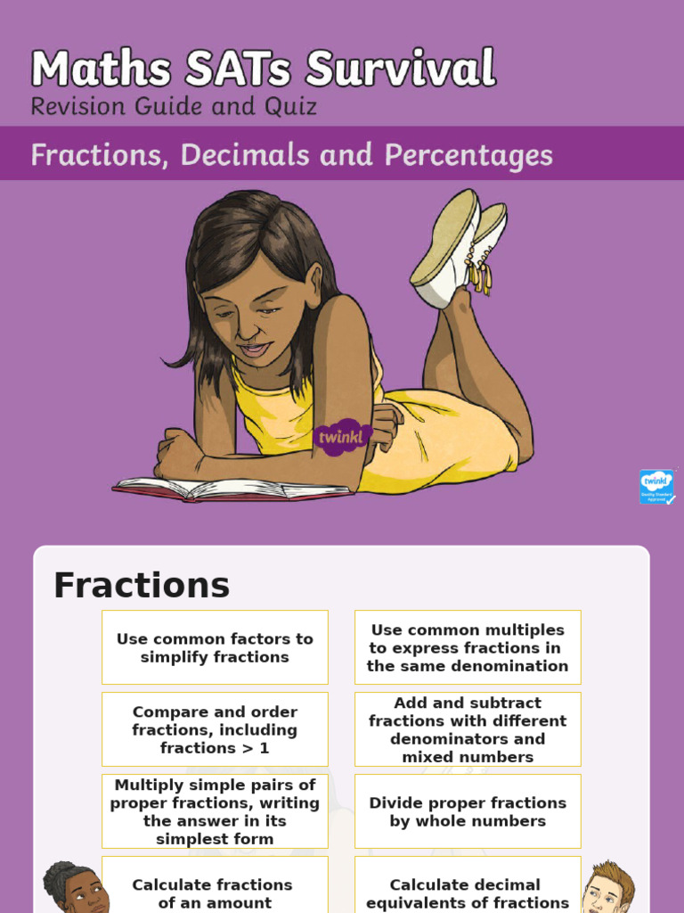 Maths Mastery Y6 Fractions Decimals and Percentage Revision Guide | PDF ...