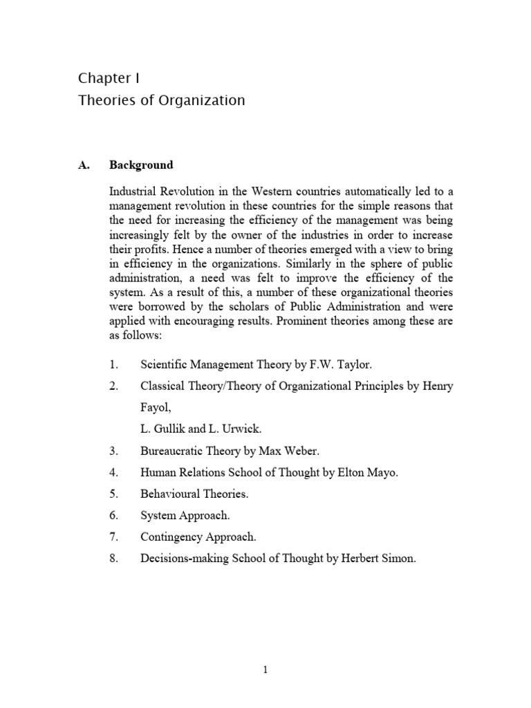 Theories of Organizational Management | PDF | Piece Work | Business