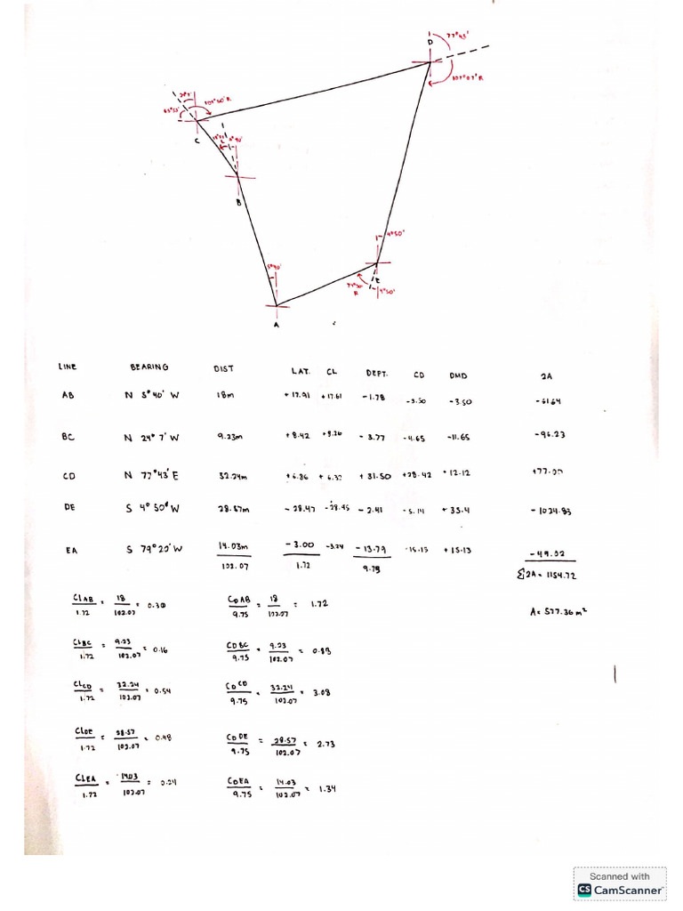 FIELDWORK_5_Closed_Traverse | PDF