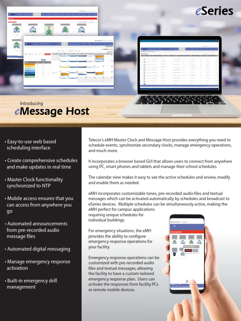 EMH Master Clock and Message Host | PDF | Graphical User Interfaces | Software