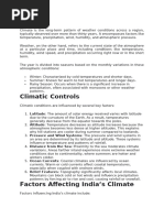Climate Class 9 Notes | PDF | Monsoon | Technology & Engineering