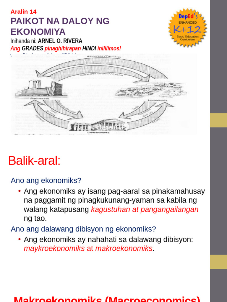 Aralin 14 Pambansang Ekonomiya | PDF