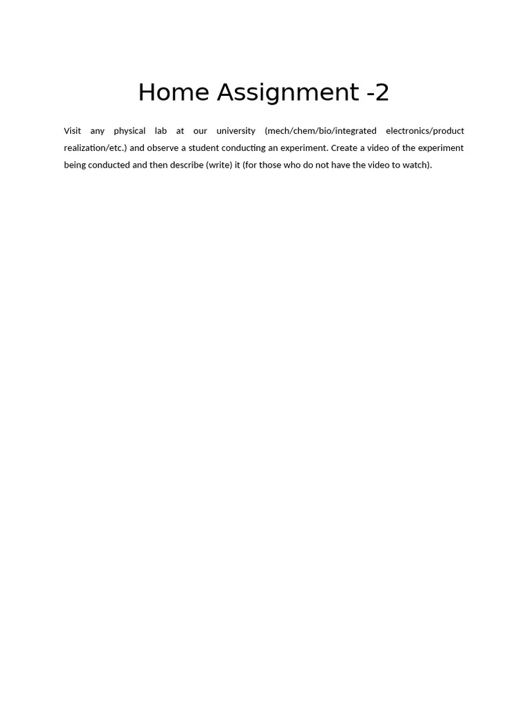 Home Assignment 2 | PDF