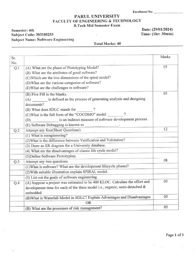 Software Enginnering Internal | PDF