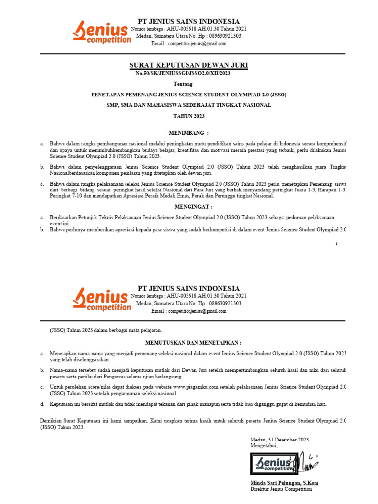 Jsso SMP Nasional | PDF