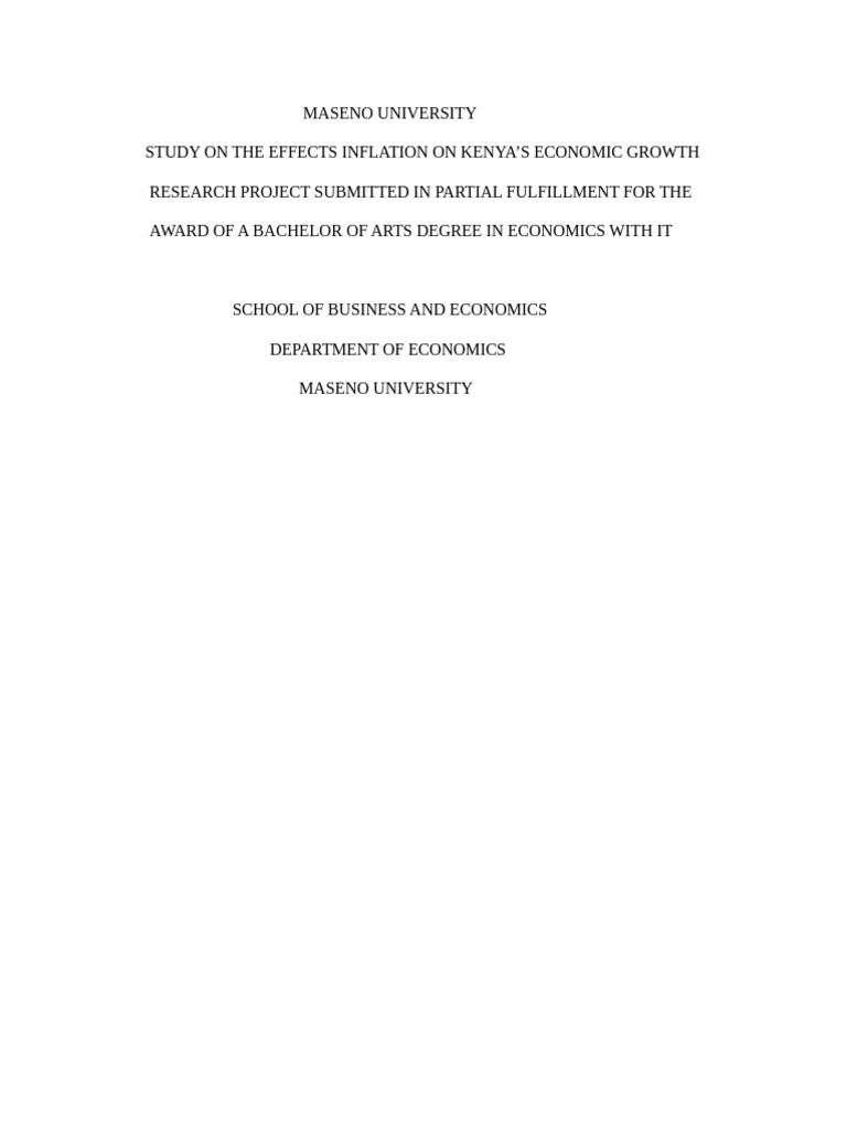 Inflation's Impact on Kenya's Growth | PDF | Inflation | Purchasing ...