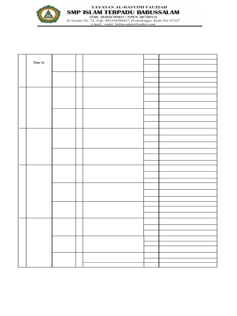 Jadwal ATS 2023-2024 | PDF