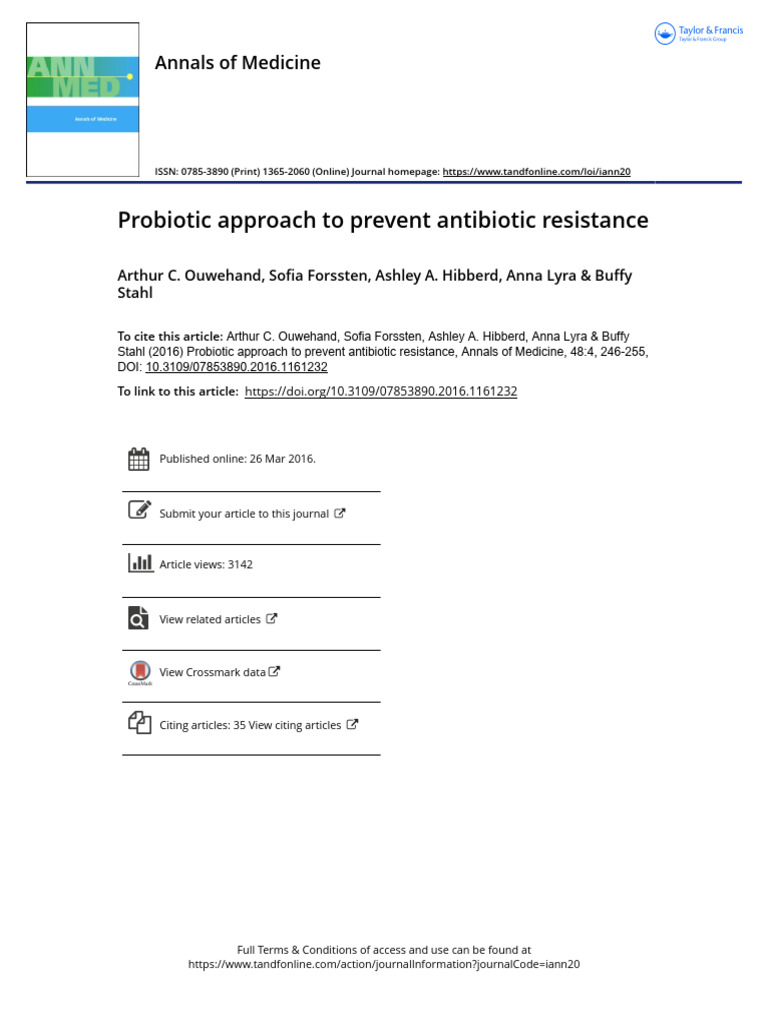 Probiotics Combat Antibiotic Resistance | PDF | Probiotic | Microbiota