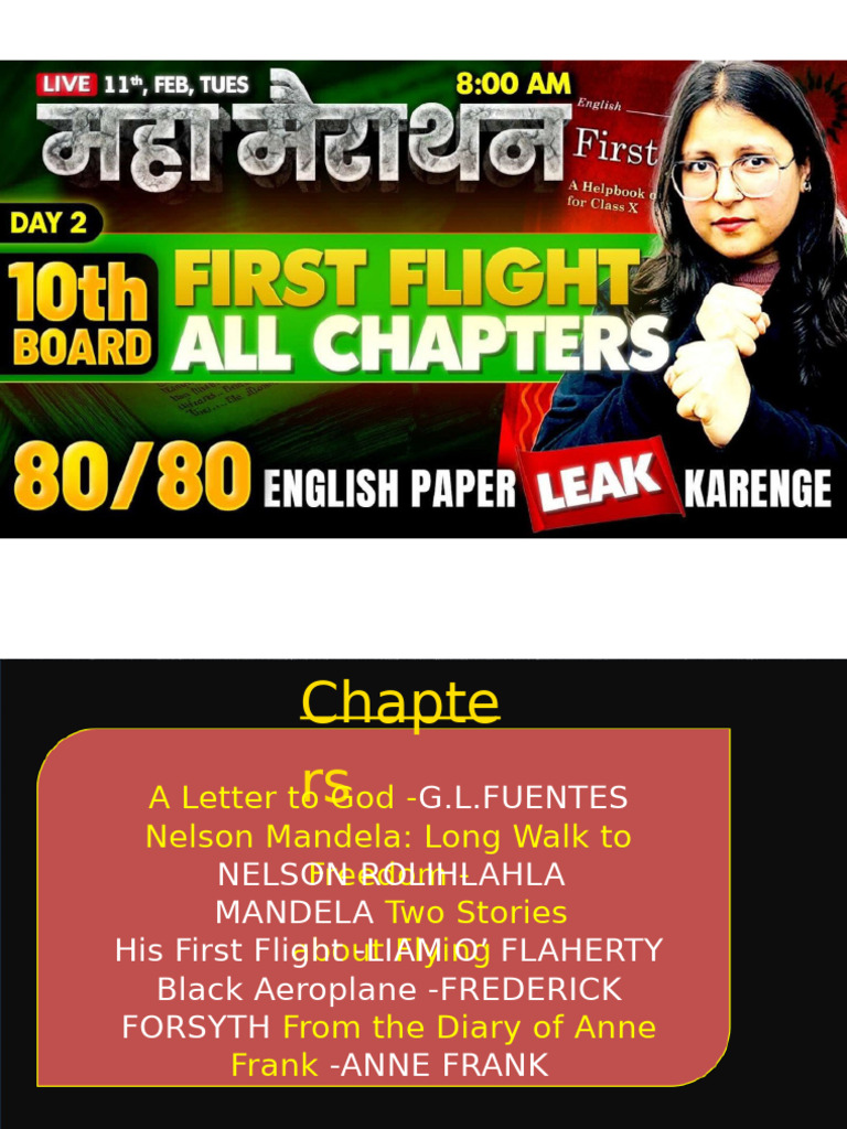 Class X Marathon (First Flight Chapters) PDF | PDF | Nelson Mandela | Tea