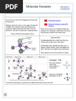 AXE Molecular Geometry Tables | PDF | Chemistry | Atomic