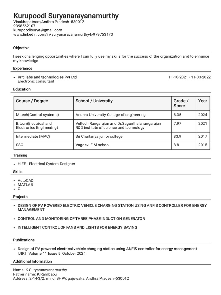 surya_resume | PDF