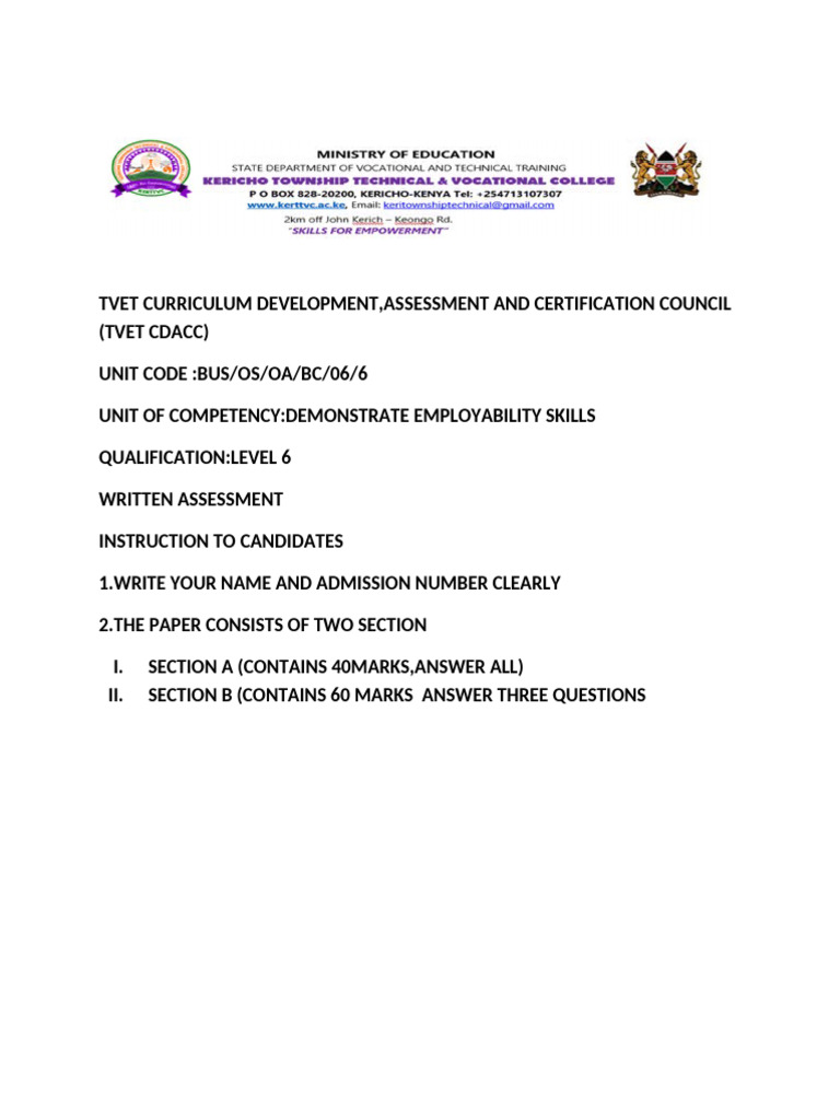 Tvet Curriculum Development | PDF