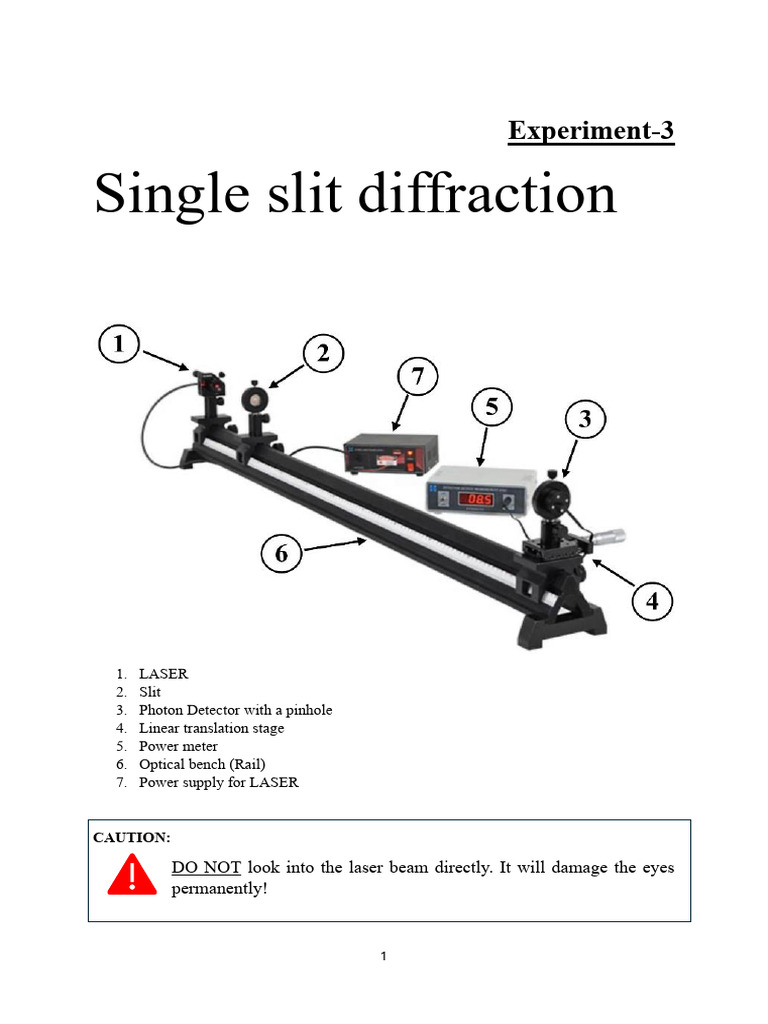 Optics Exp-3 Manual | PDF | Diffraction | Radiation