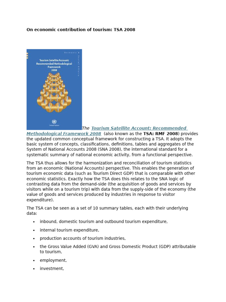 On Economic Contribution of Tourism | PDF