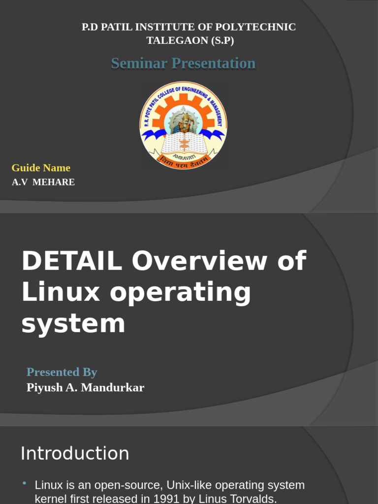 Overview of Linux Operating System | PDF | Linux | Operating System