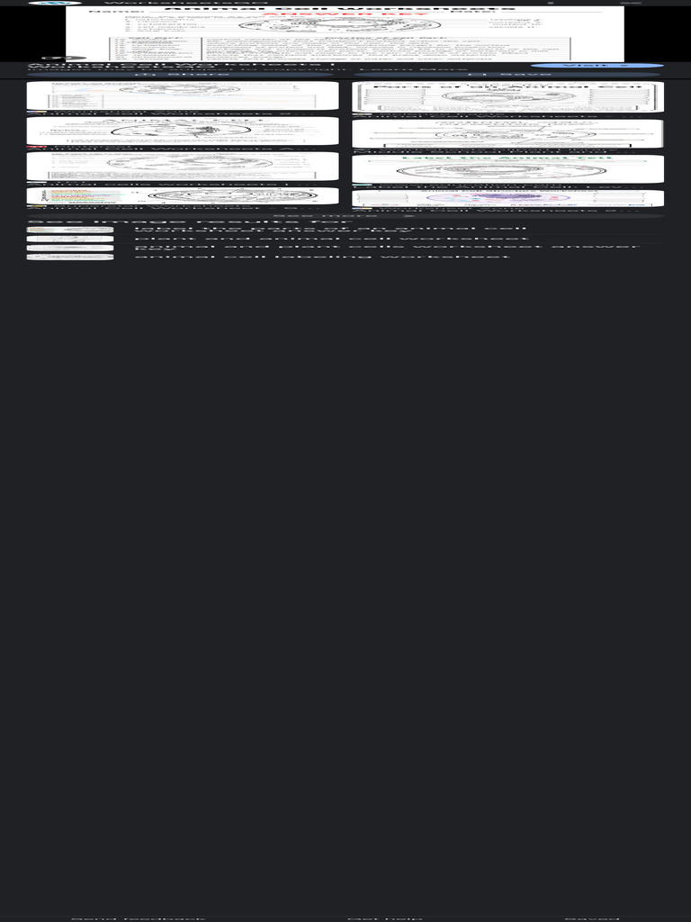 Animal Cell Worksheet Answer Key - Google Search | PDF