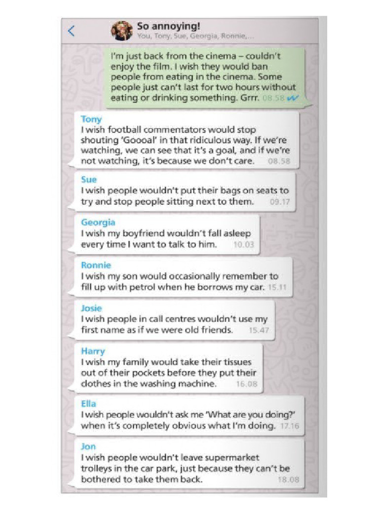 Expressing Annoyance (Examples, EF Upper Int) | PDF
