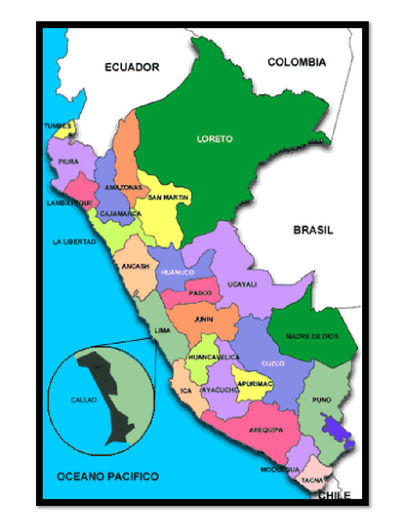 Mapa Politico Del Péru | PDF