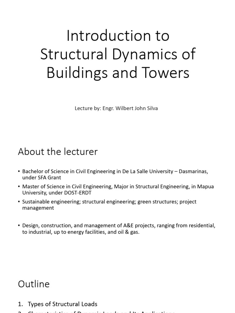 Introduction To Dynamics of Structures of Buildings and Towers-Rev.02 | PDF | Force | Acceleration