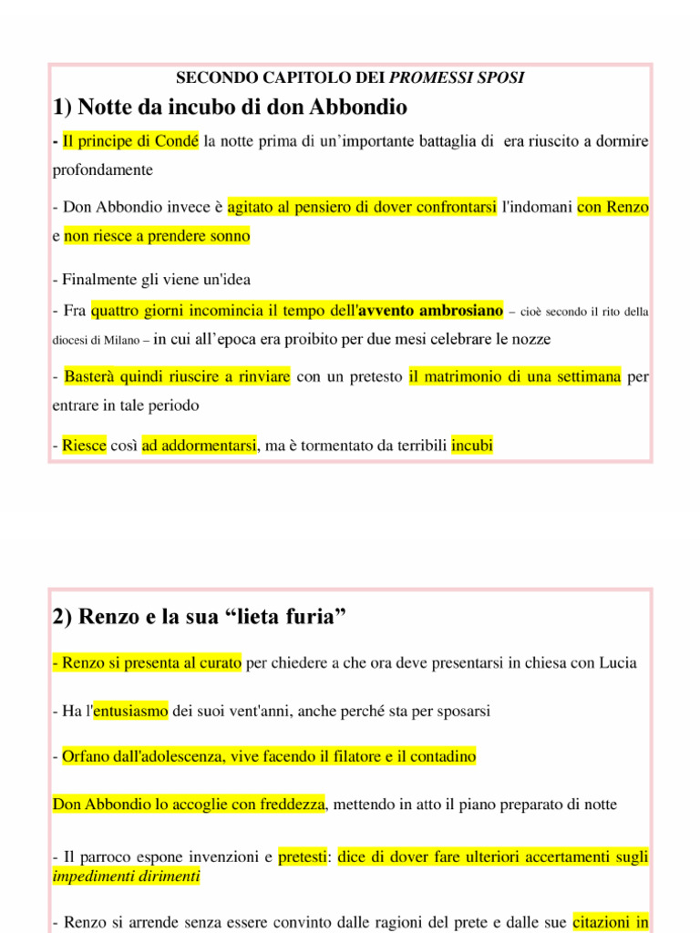 6b Secondo Capitolo Dei Promessi Sposi Scheda - 00001 | PDF