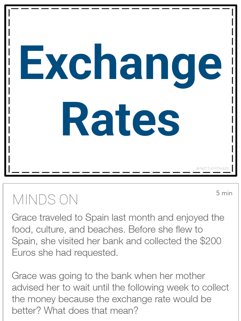 Lesson 1 - Finlit7 - Exchange Rates | PDF | Exchange Rate | Canadian Dollar