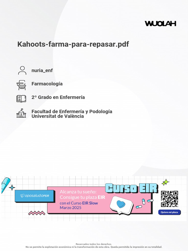 Wuolah Free Kahoots Farma para Repasar | PDF | Antipsicótico ...