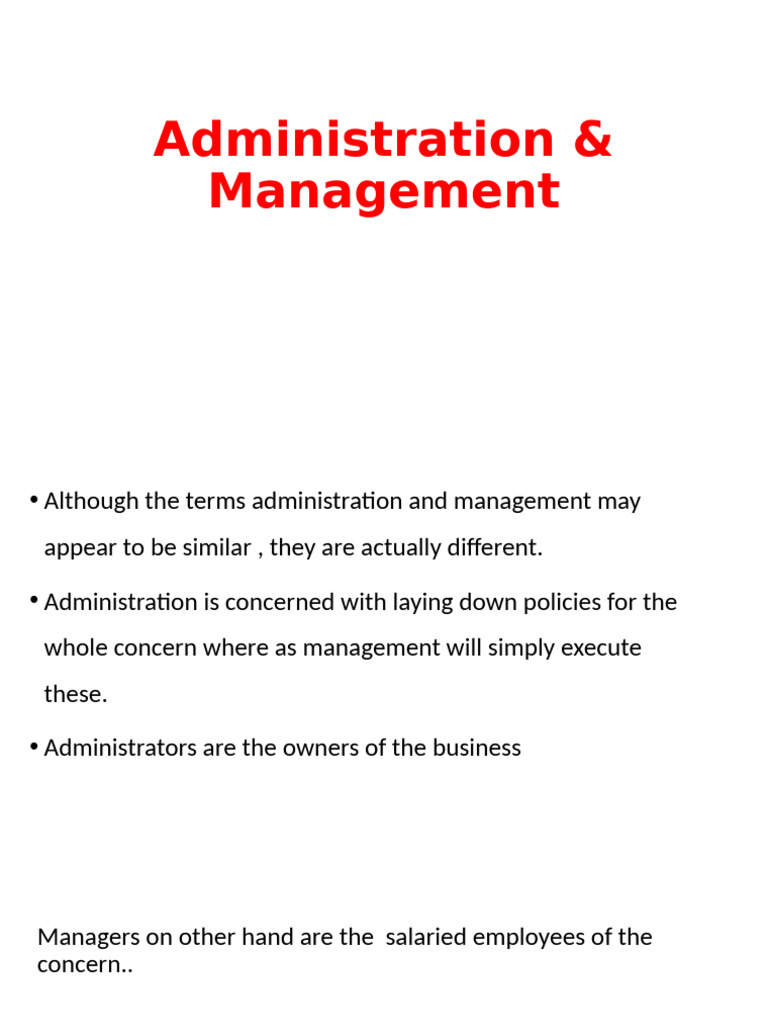 Administration & Management | PDF