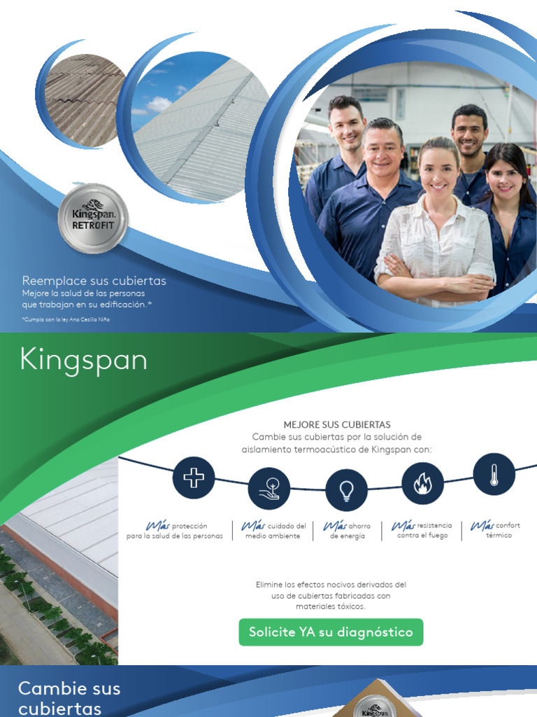 Kingspan Insulated Panels Brochure RETROFIT COL 001 ES | PDF | Amianto