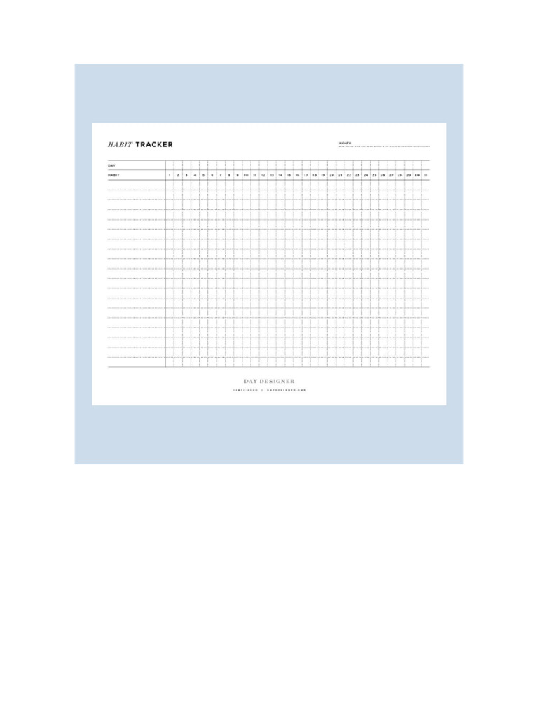 Traker Habit 0 | PDF