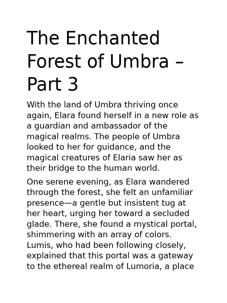 The Enchanted Forest of Umbra 3 | PDF