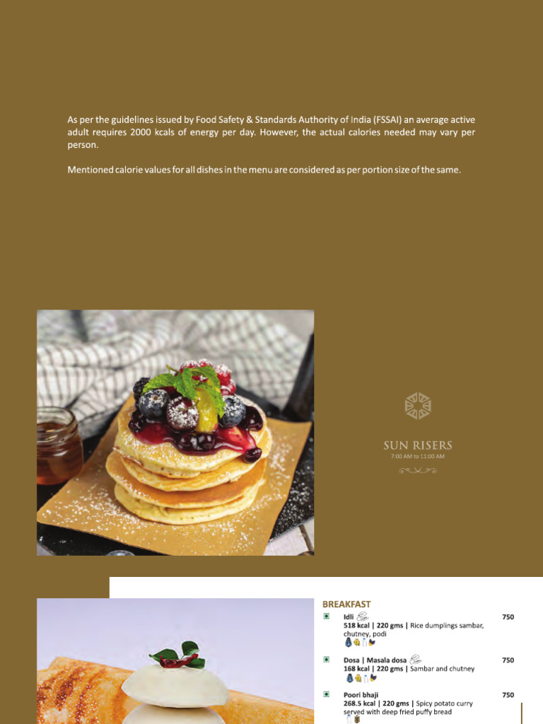 IRD Menu Taj Fisherman S Cove | PDF