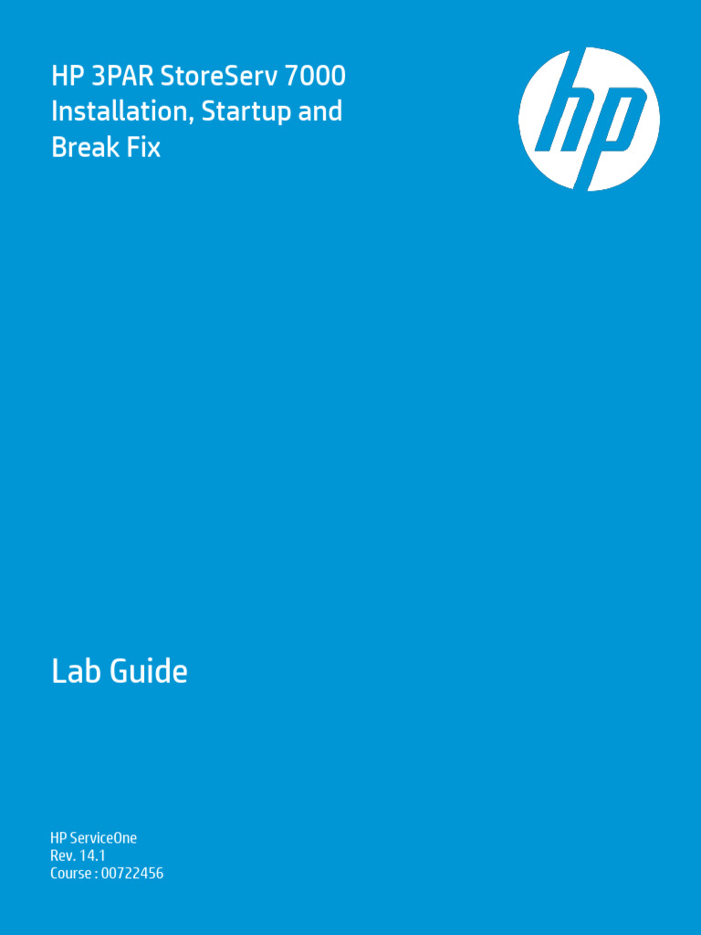 HP 3PAR StoreServ 7000 Lab - Guide | PDF | Command Line Interface | Booting
