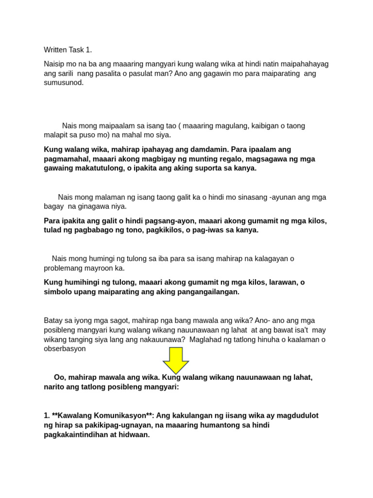 Written-Task-1-Komunikasyon | PDF