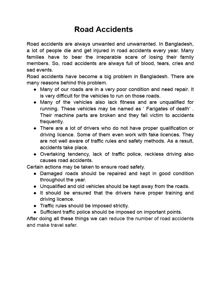 Road Accidents | PDF