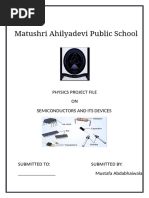 Physics Project On Semiconductor | PDF | P–N Junction | Semiconductors