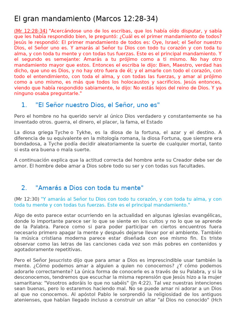 El Gran Mandamiento | PDF | Amor | Creencia religiosa y doctrina