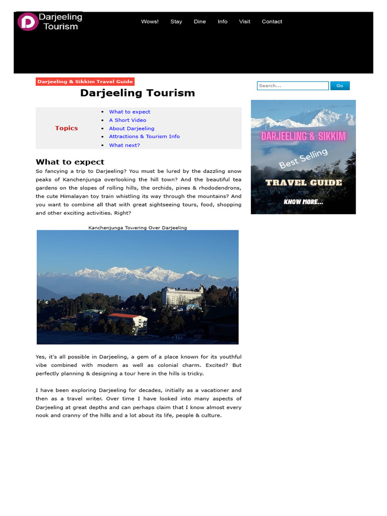 Darjeeling Tourism | PDF