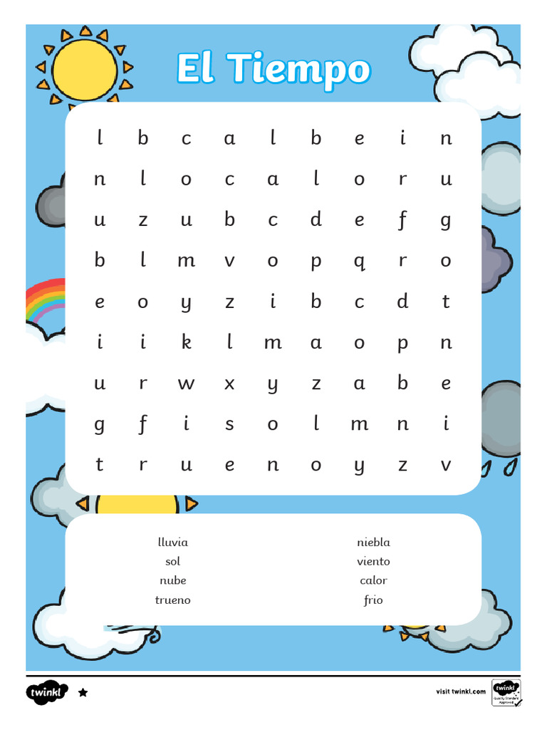 Es T 2544456 El Tiempo Sopa de Letras - Ver - 4 | PDF | Niebla ...