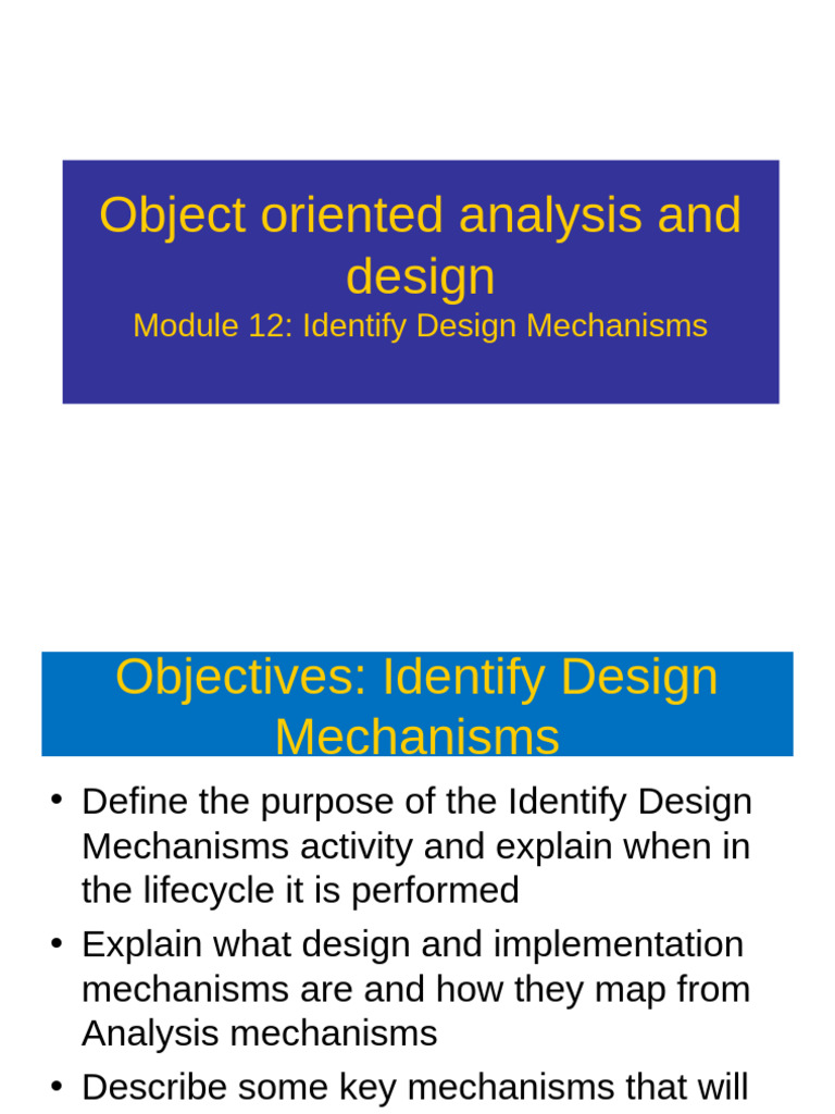 Identify Design Mechanisms in OOP | PDF | Sql | Relational Database