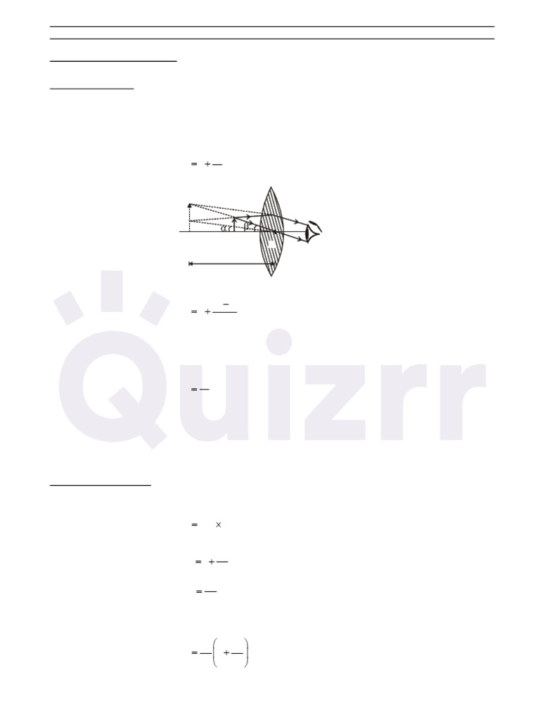 24 Optical Instruments Formula Sheets Quizrr | PDF | Glass Applications ...