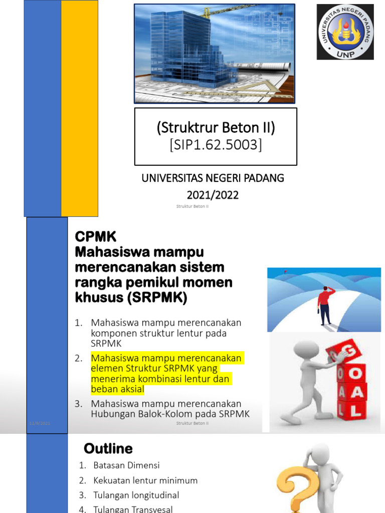 Struktur Beton II: Perencanaan SRPMK | PDF