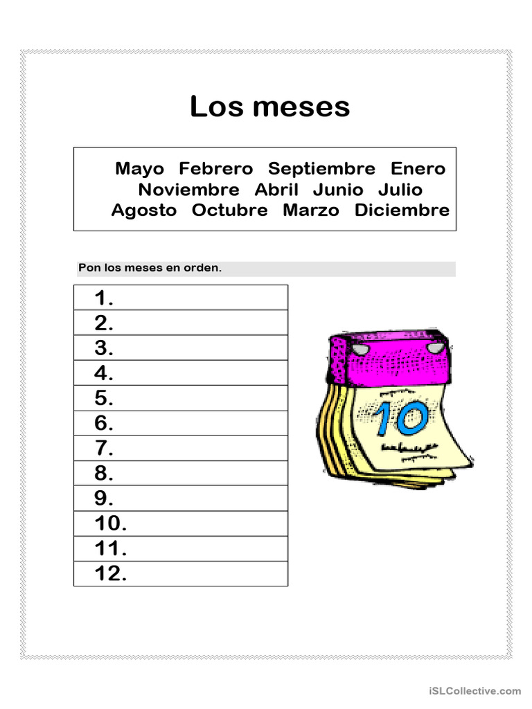 Los Meses y Las Estaciones | PDF