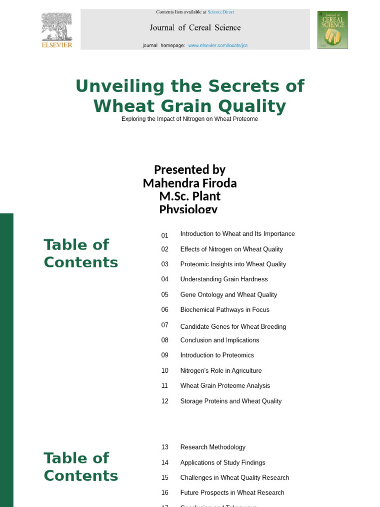 Proteomicsmbb.pptx | PDF | Wheat | Proteomics
